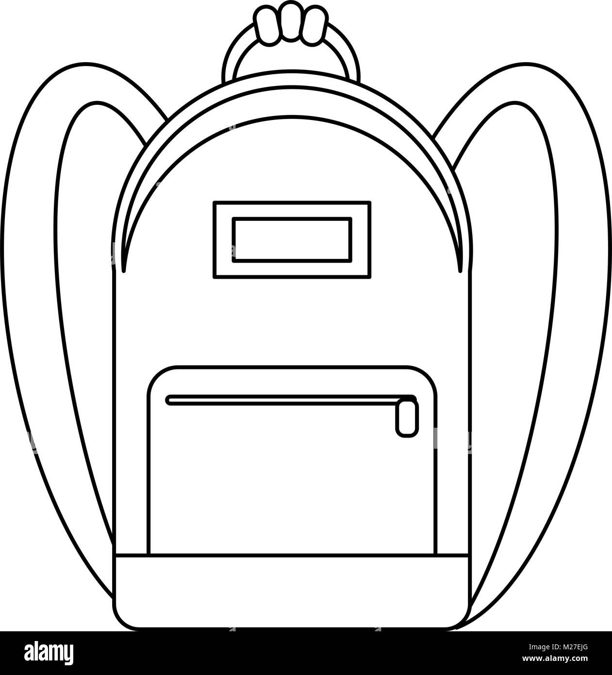 School backpack symbol Stock Vector Image & Art - Alamy