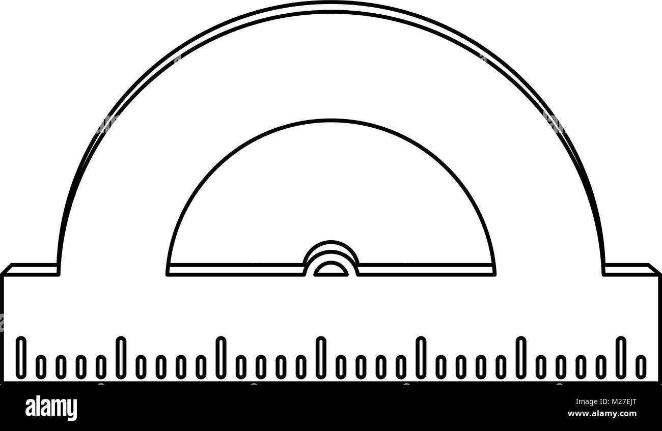 School protractor tool Stock Vector Image & Art - Alamy