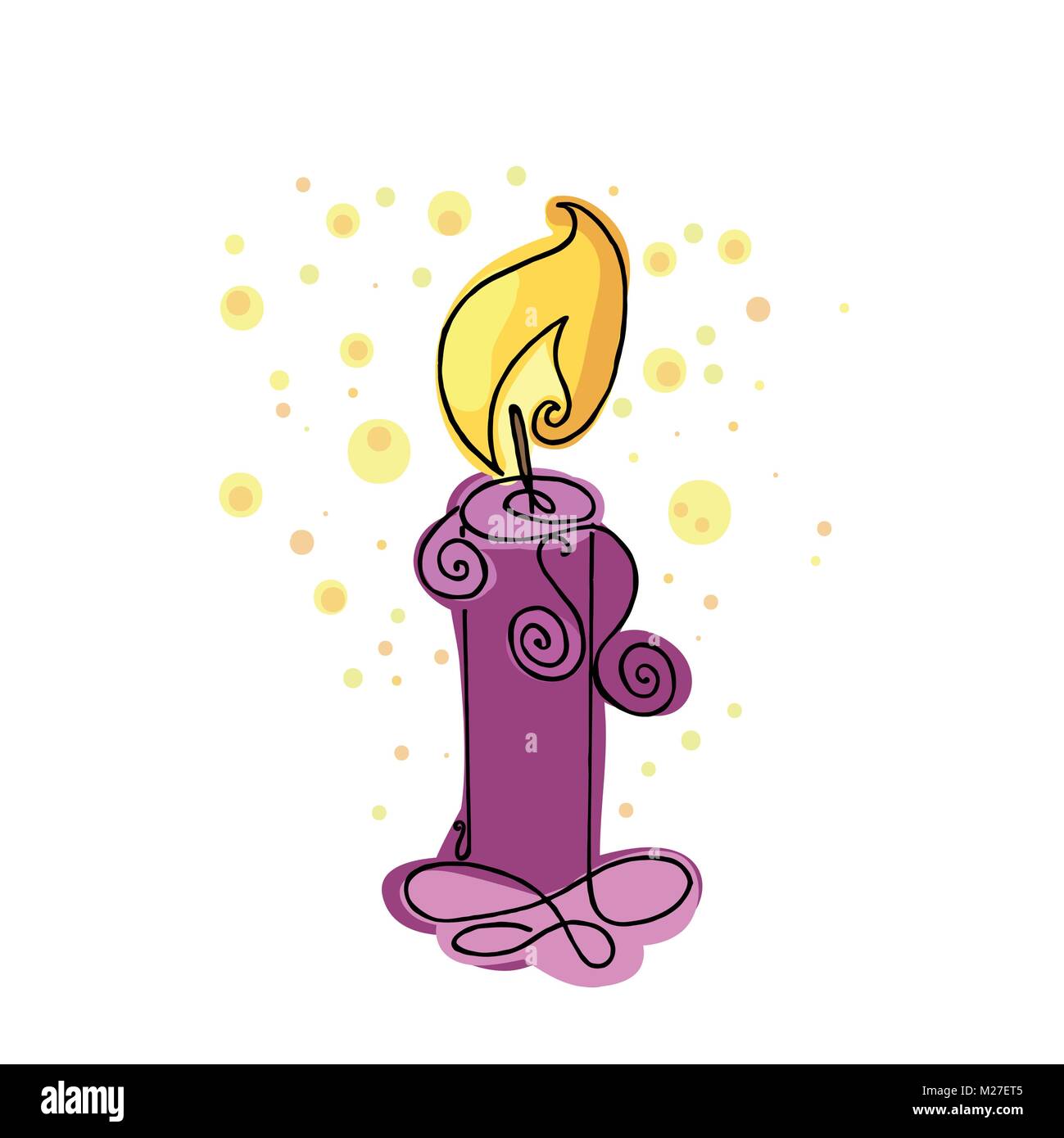 Candle flame pink Stock Vector Images - Alamy