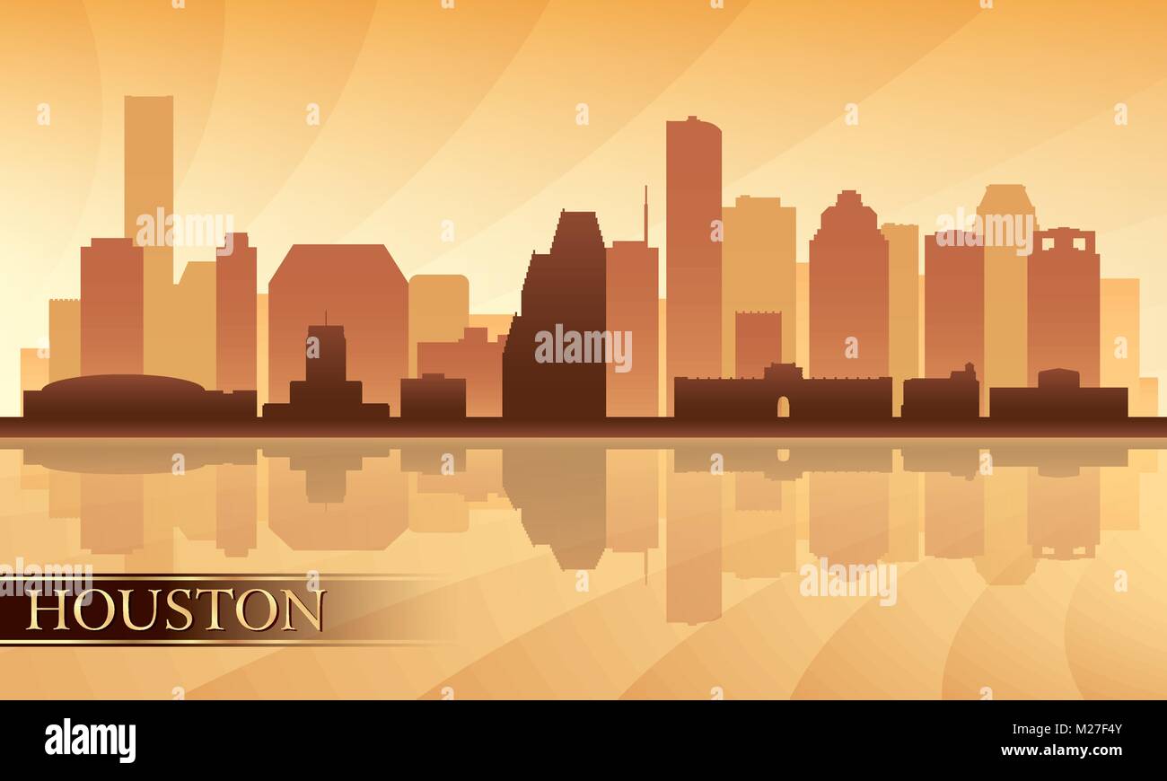 Houston texas skyline silhouette travel hi-res stock photography and ...