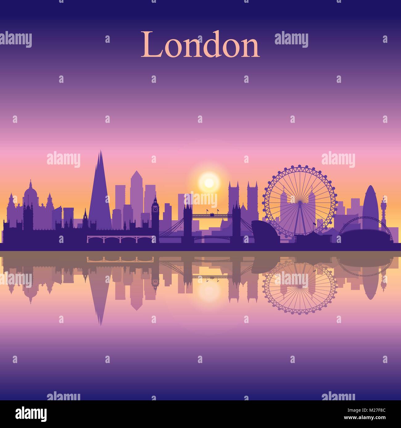 London skyline silhouette vector hi-res stock photography and images ...
