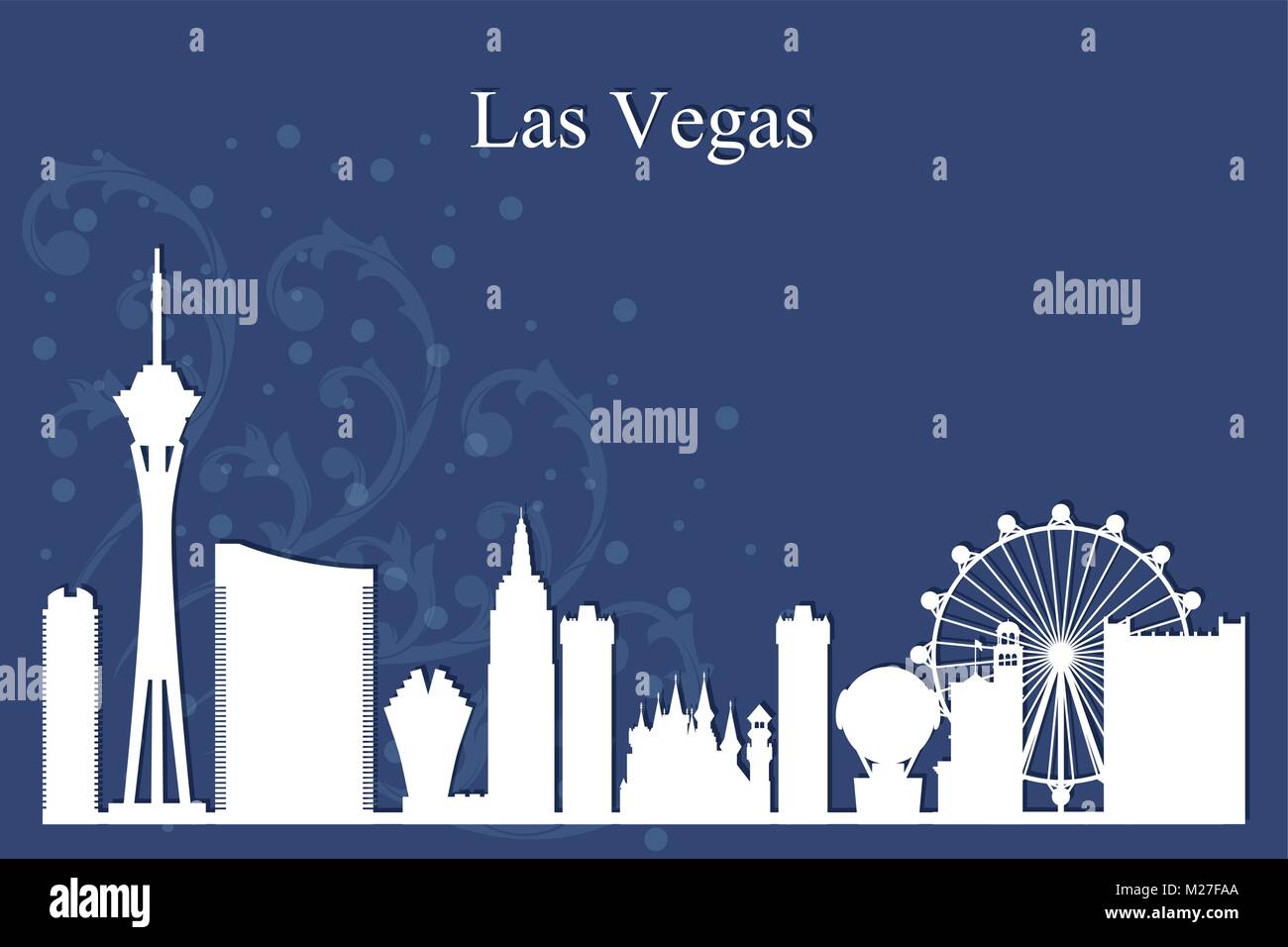 Las Vegas Skyline Silhouette On High Resolution Stock Photography and ...