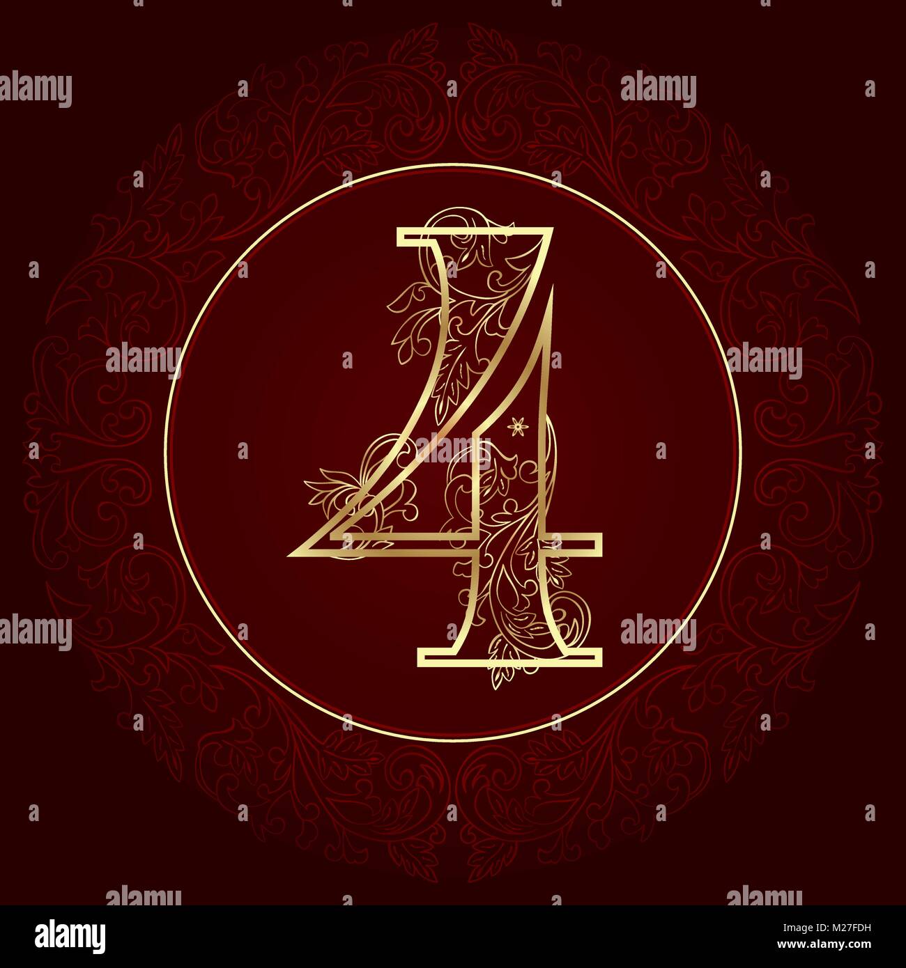 Number 4 vector vectors hi-res stock photography and images - Alamy