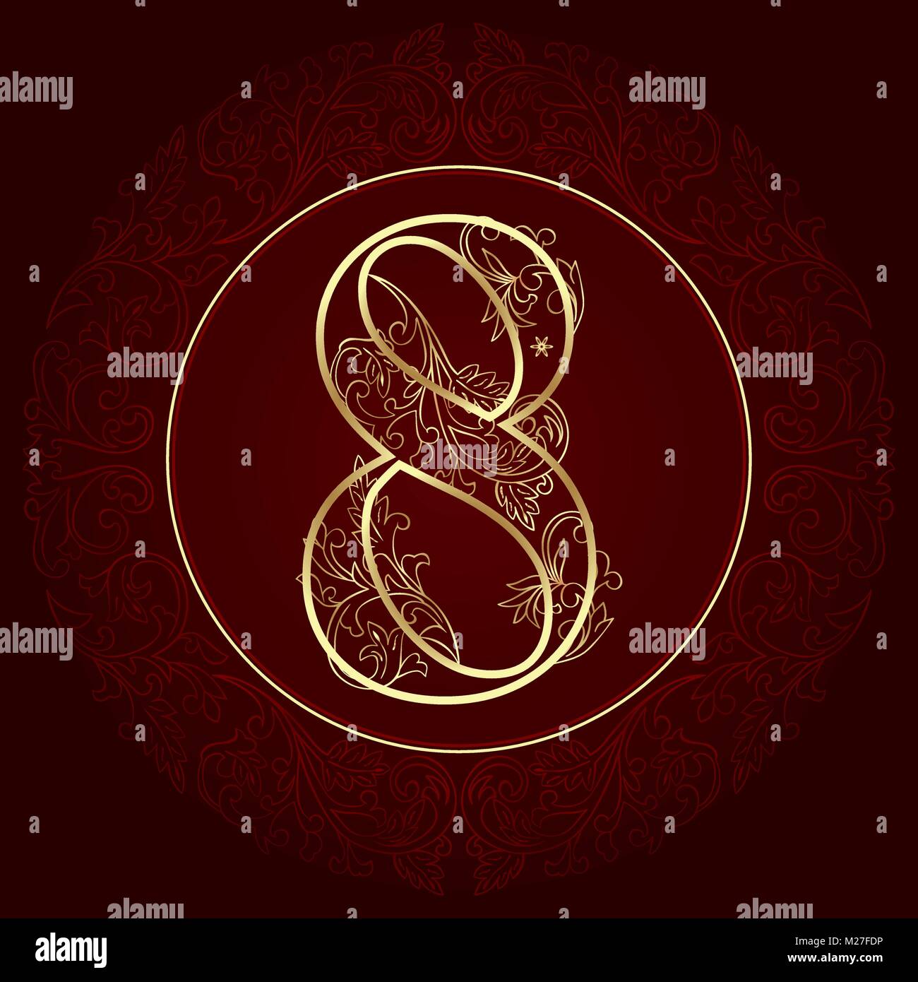 Number 8 vector vectors hi-res stock photography and images - Alamy