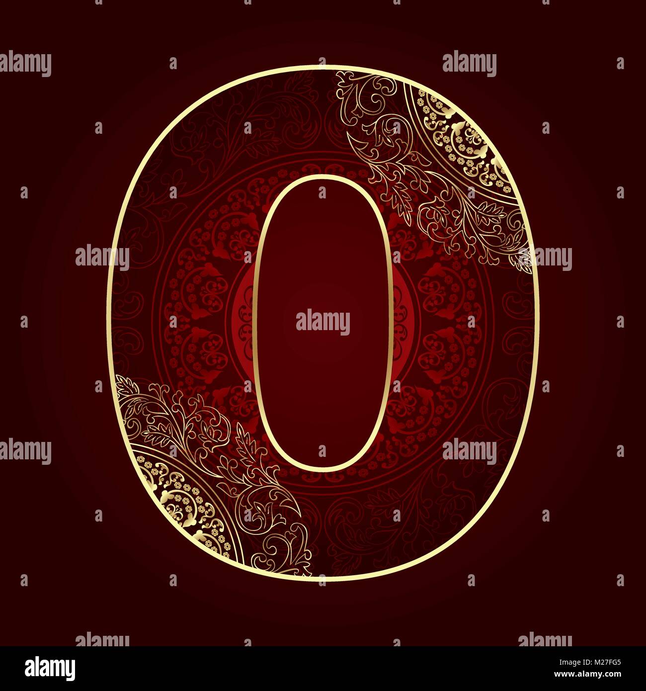 Floral number zero design hi-res stock photography and images - Alamy