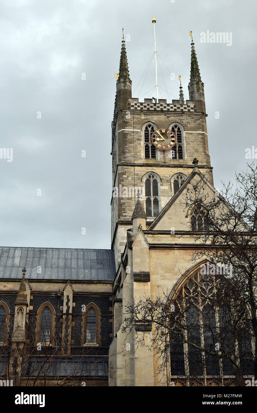 Southwark cathedral in the centre of london near London Bridge ...