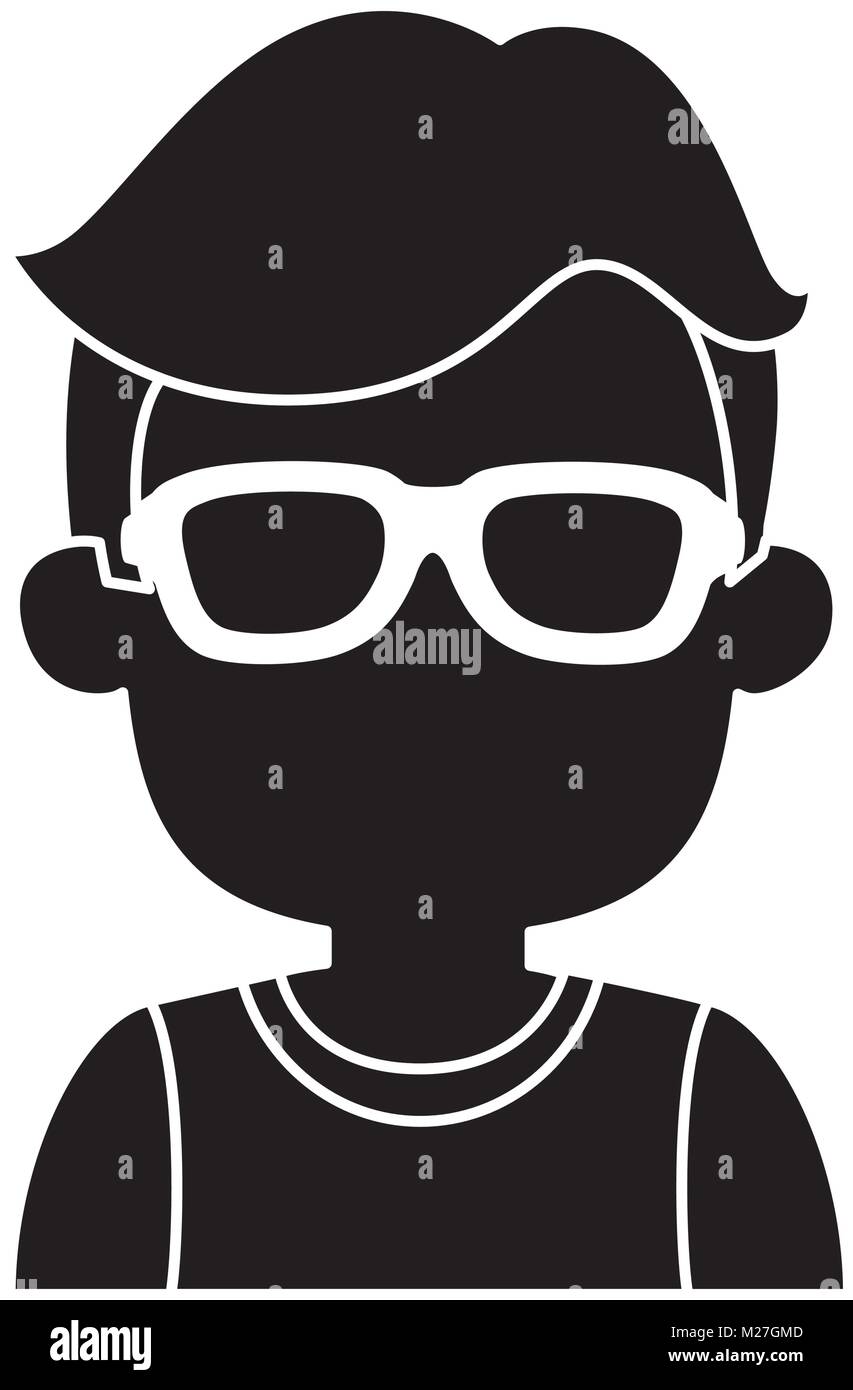 young man model avatar character vector illustration design Stock ...