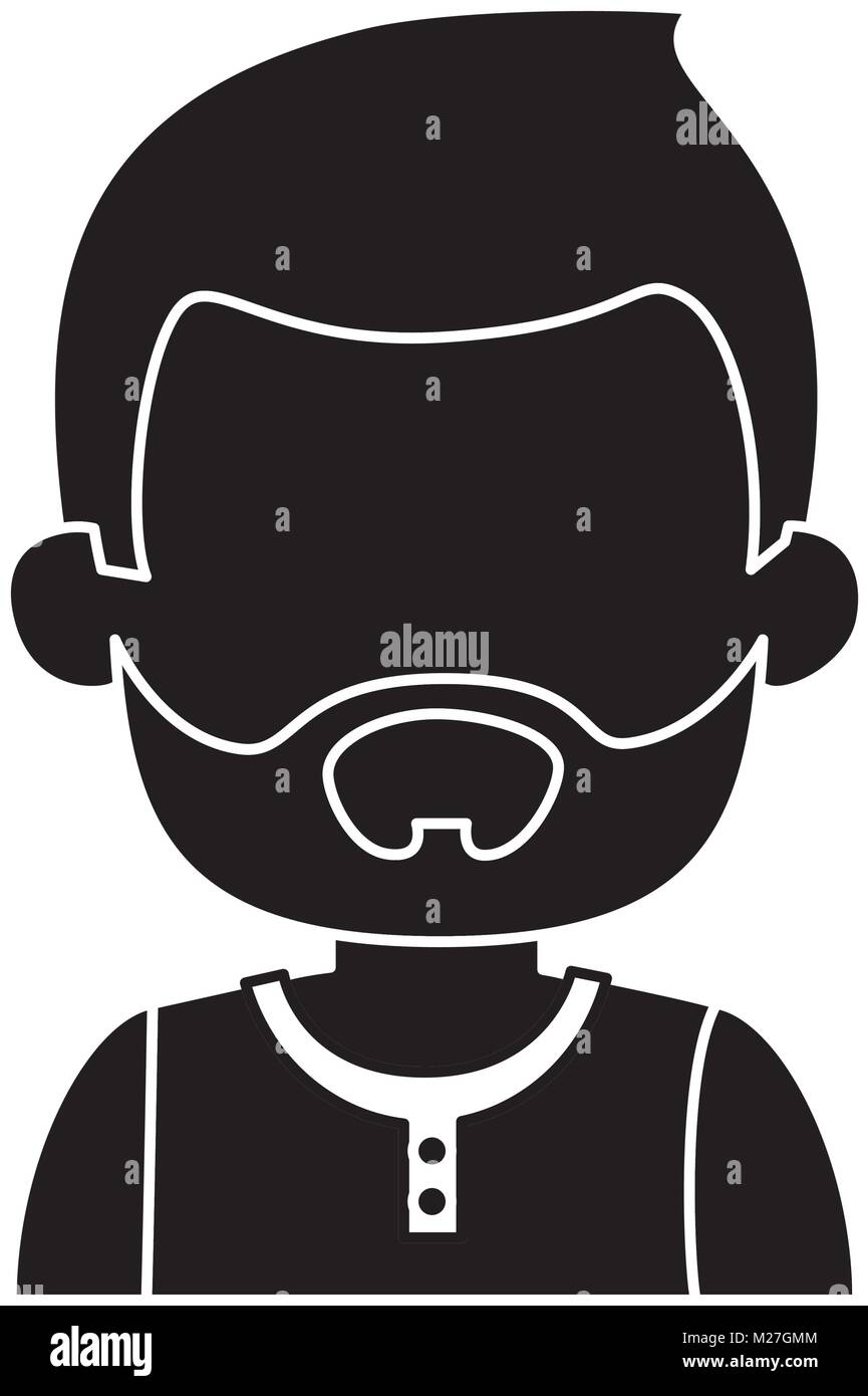 young man model avatar character vector illustration design Stock ...