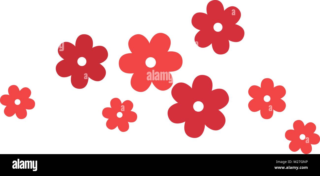 flowers of garden floral decoration vector illustration design Stock ...
