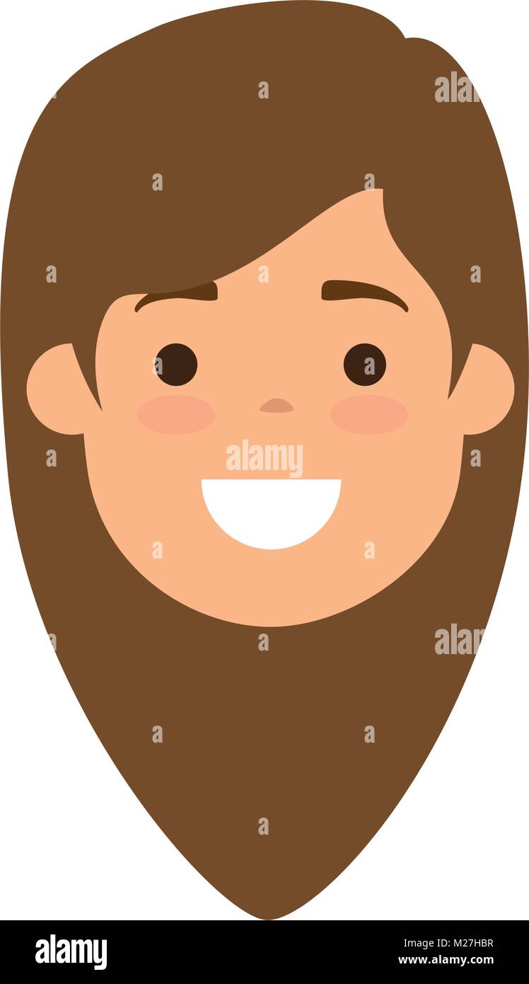 beautiful woman head avatar character vector illustration design Stock ...