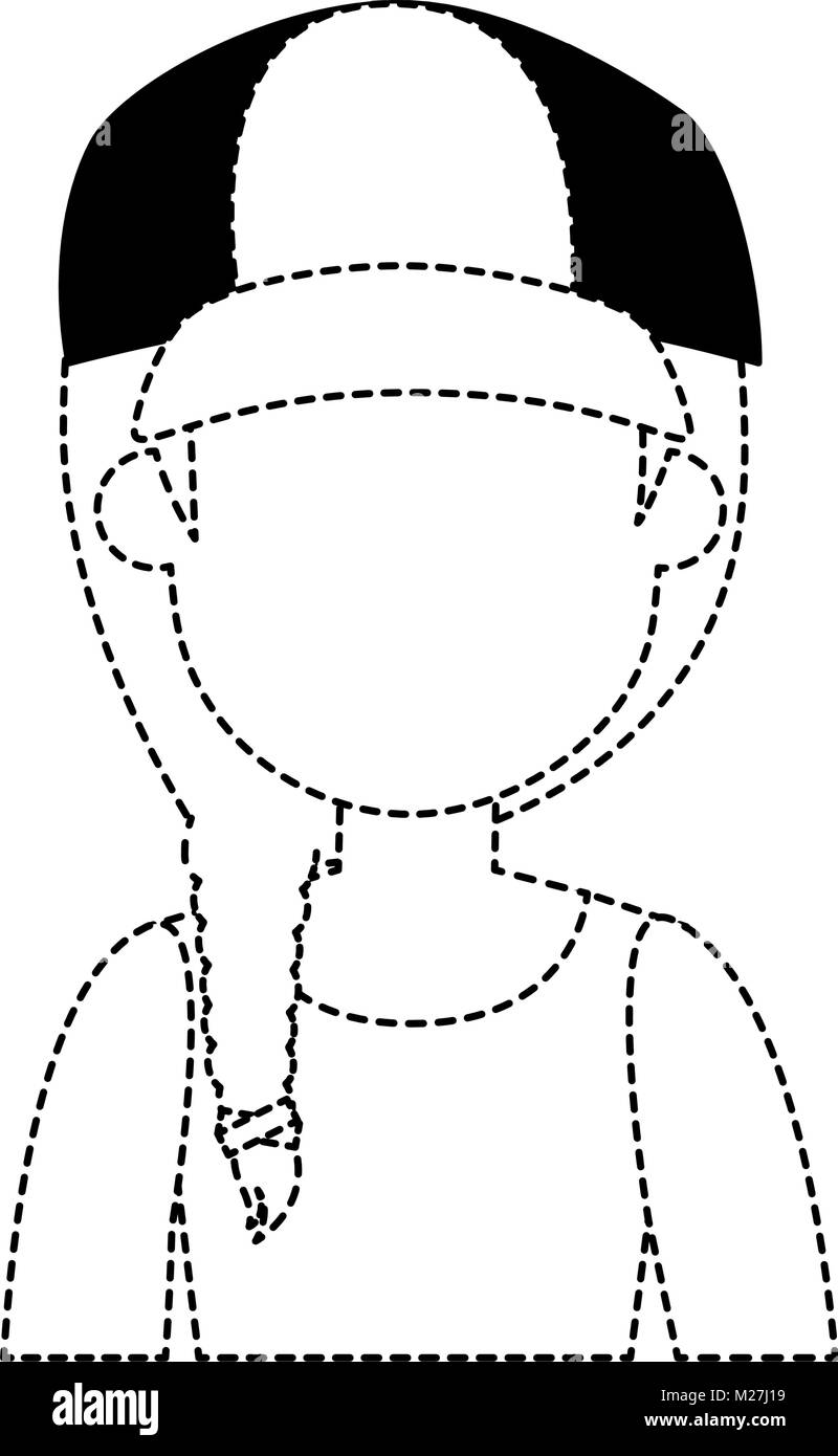 beautiful woman with cap avatar character vector illustration design ...