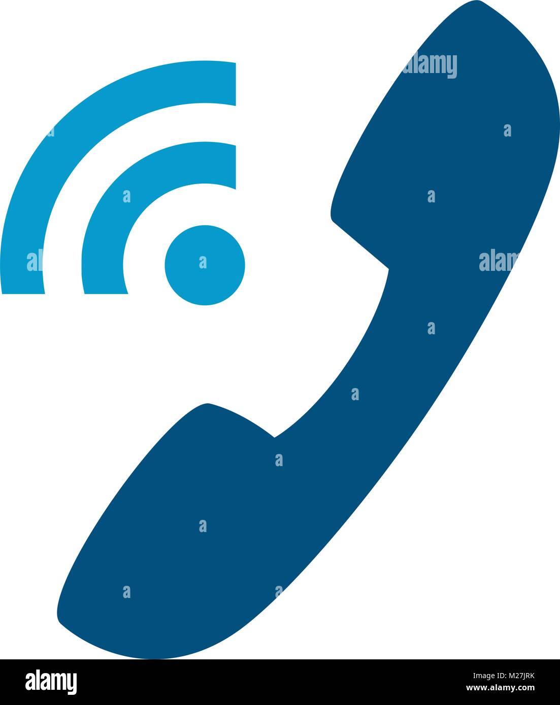 telephone service with waves signal vector illustration design Stock ...