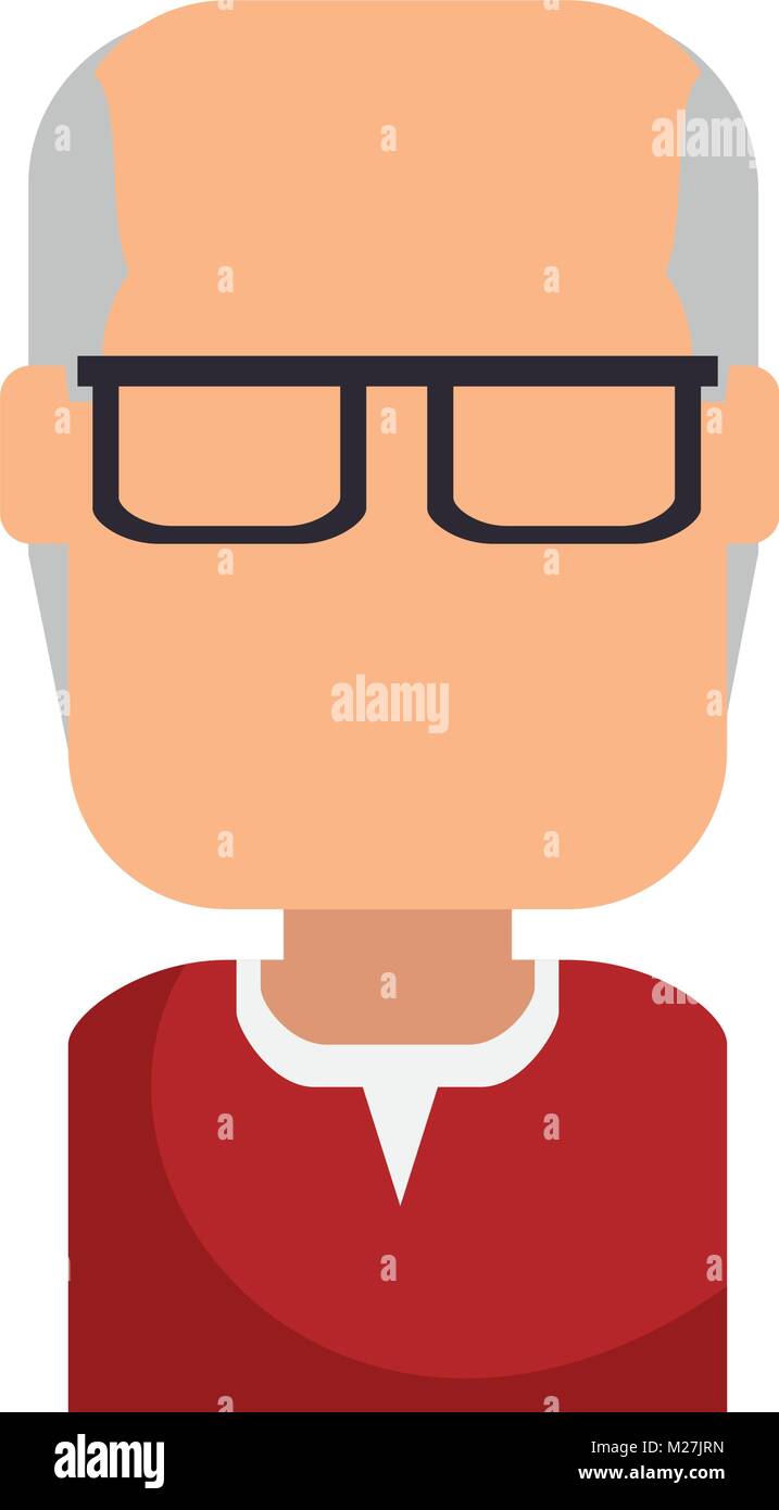 old man avatar character vector illustration design Stock Vector Image ...