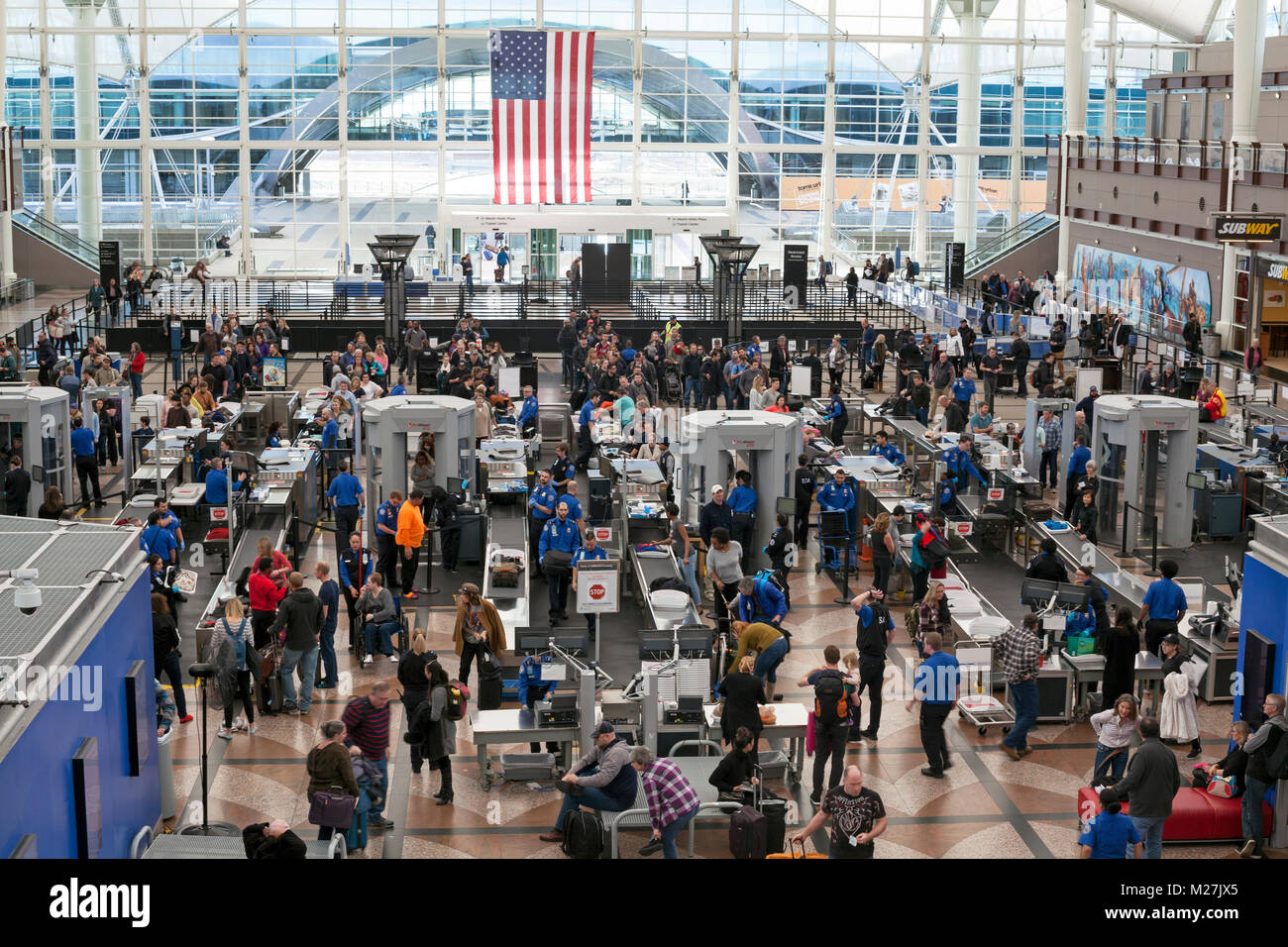 Security at the Denver International Airport in the United States Stock ...