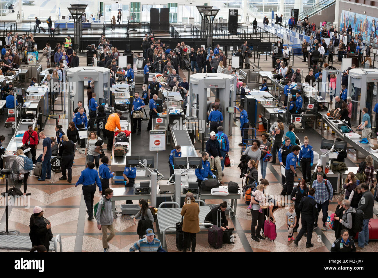 Security at the Denver International Airport in the United States Stock ...
