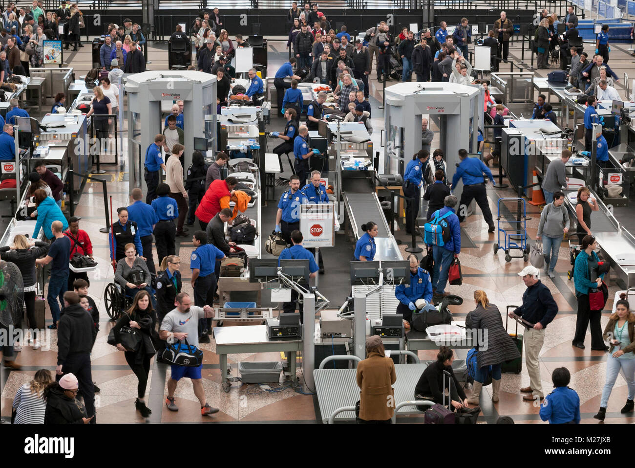 Security at the Denver International Airport in the United States Stock ...