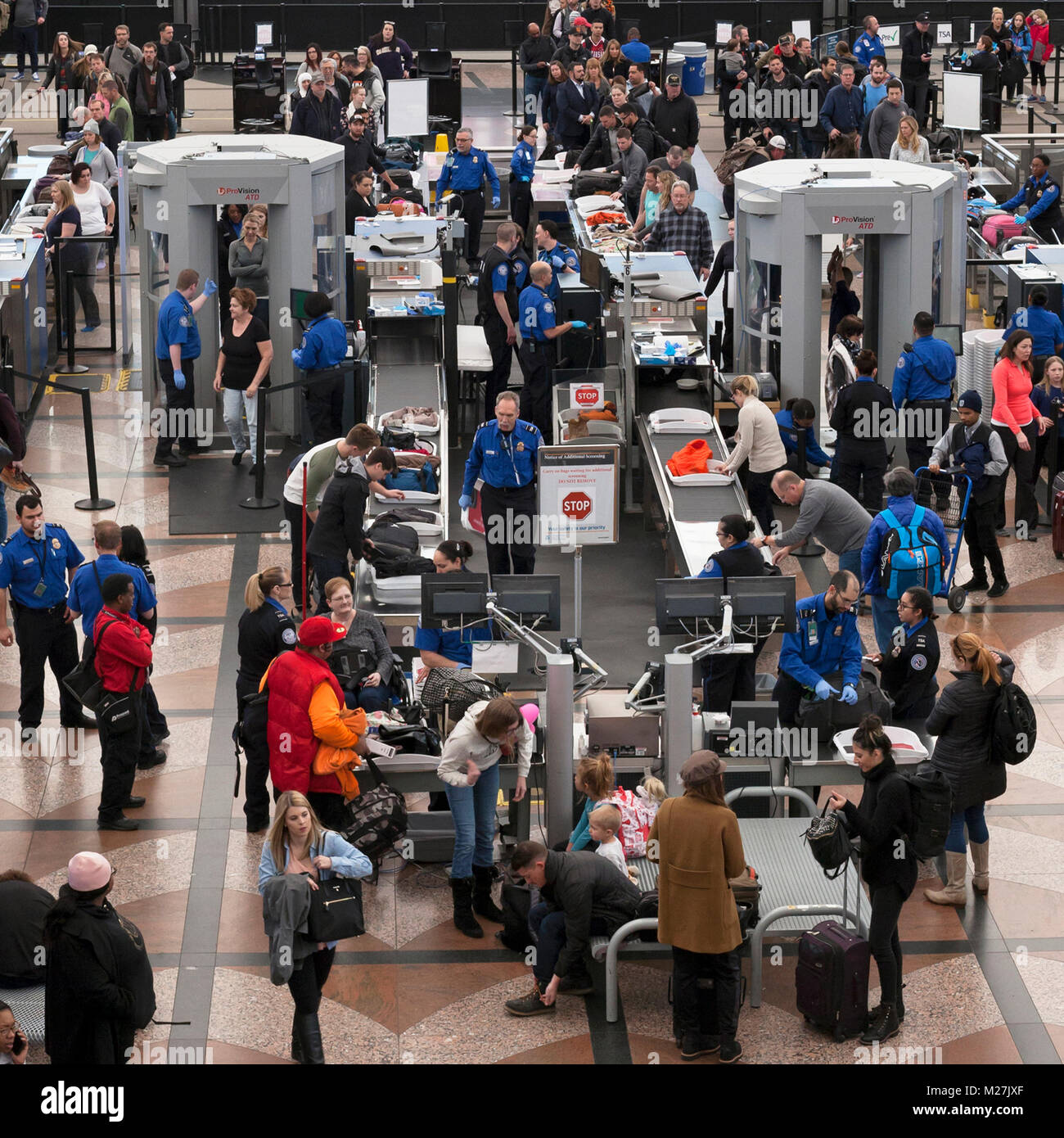 Security at the Denver International Airport in the United States Stock ...