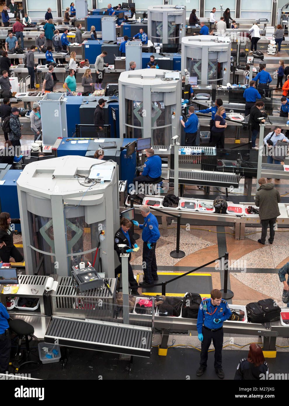 Security at the Denver International Airport in the United States Stock ...