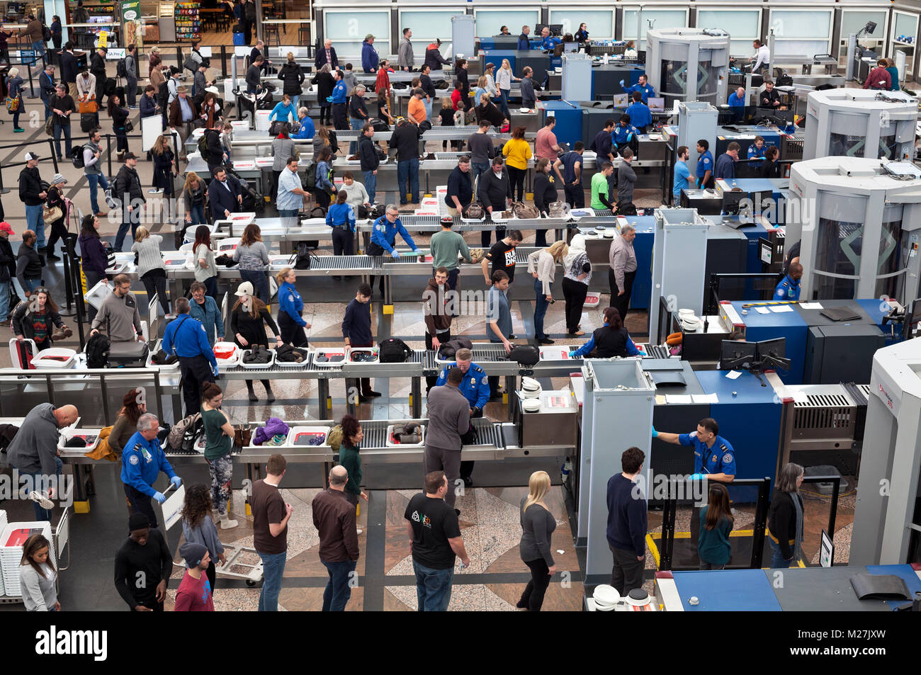 Security at the Denver International Airport in the United States Stock ...