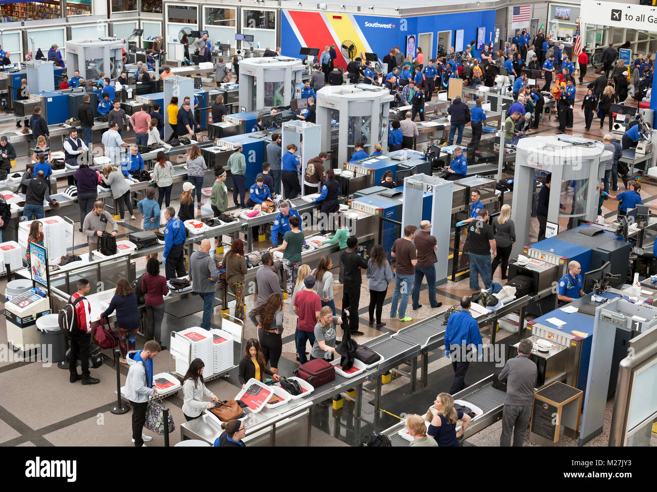 Security at the Denver International Airport in the United States Stock ...