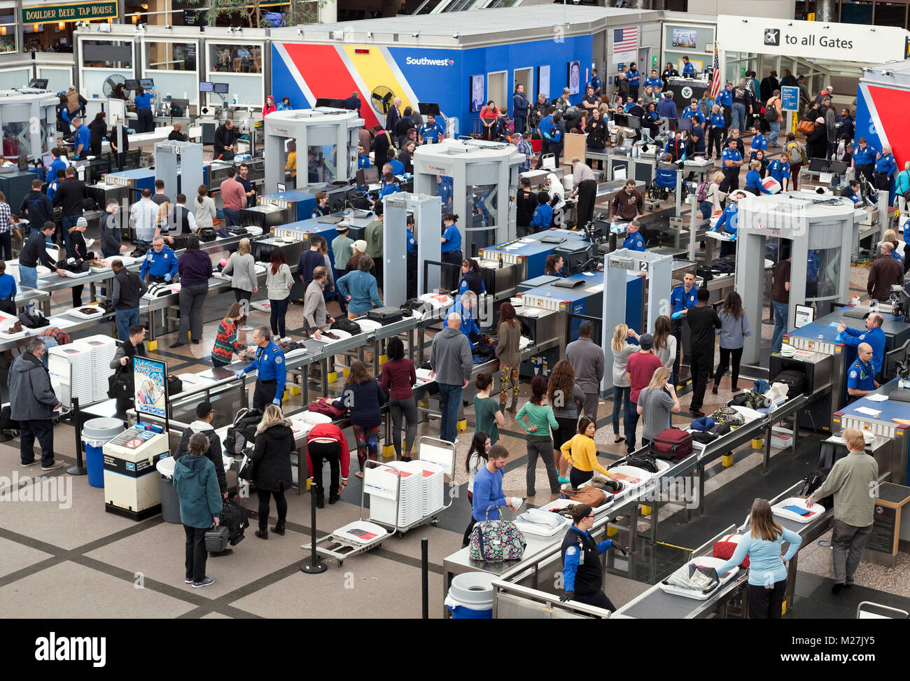Security at the Denver International Airport in the United States Stock ...