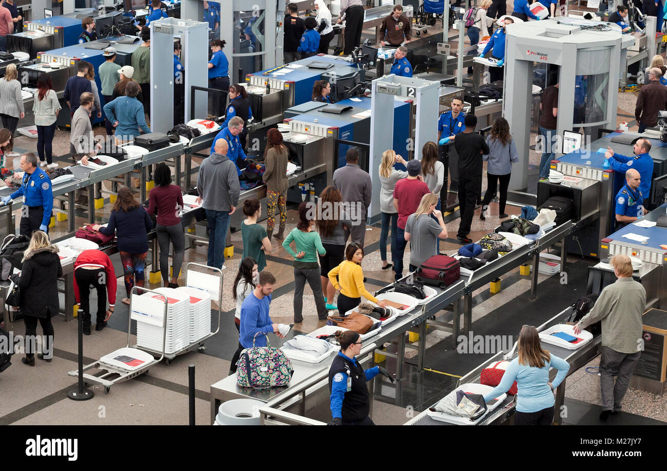 Security at the Denver International Airport in the United States Stock ...