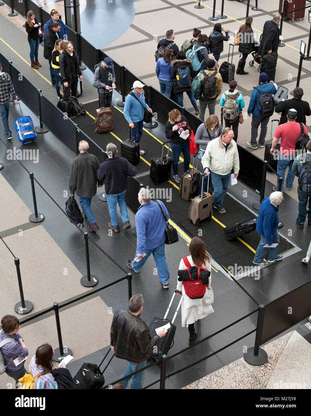 Security at the Denver International Airport in the United States Stock ...