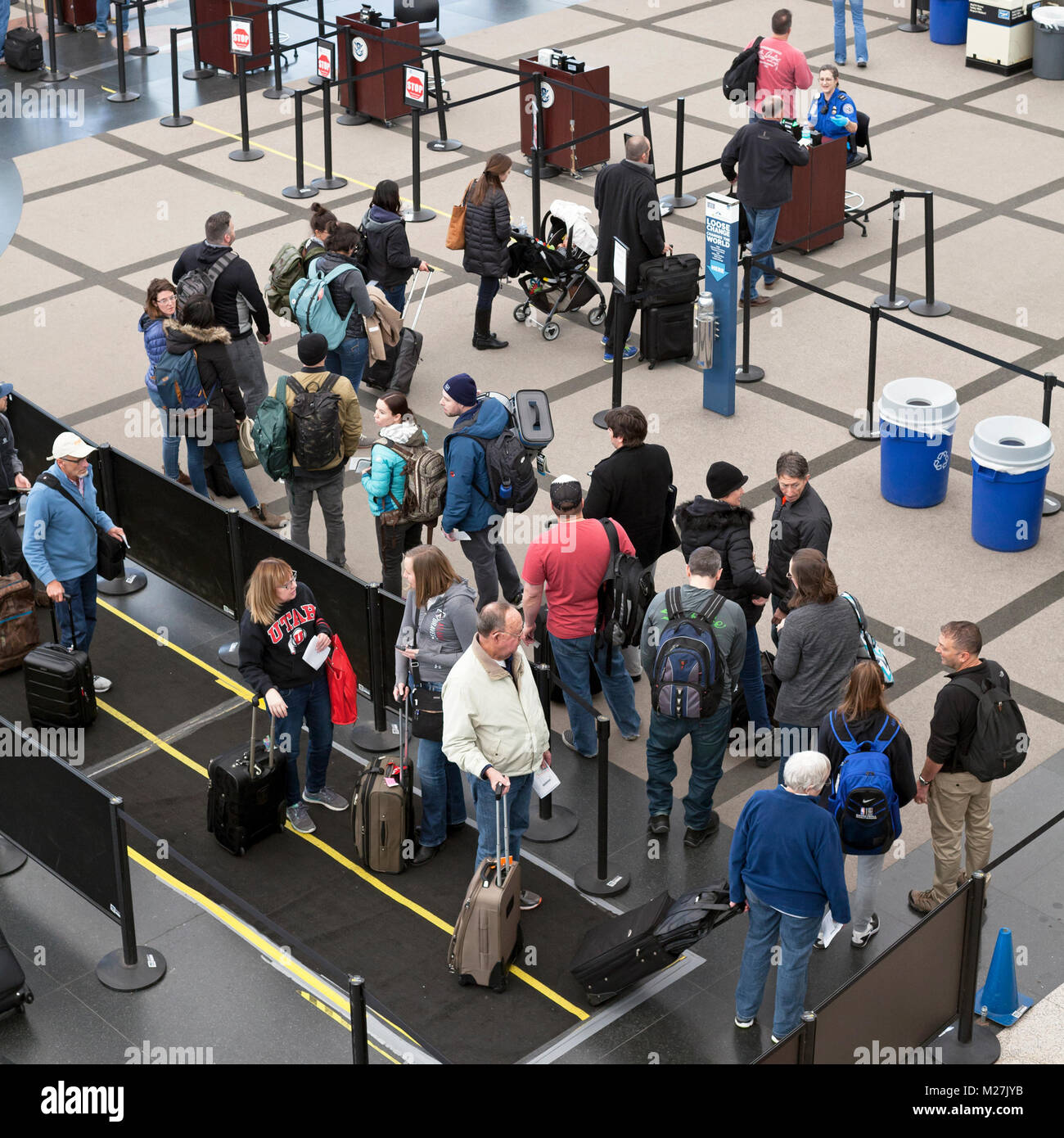Security at the Denver International Airport in the United States Stock ...