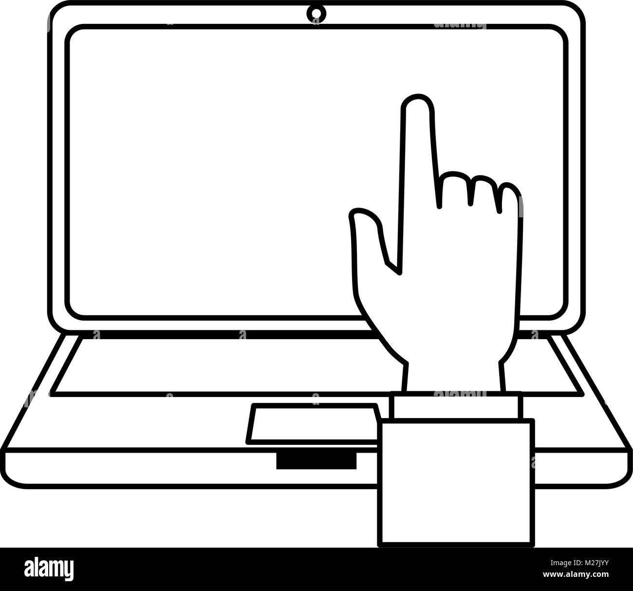 Computer screen point of view Black and White Stock Photos & Images - Alamy