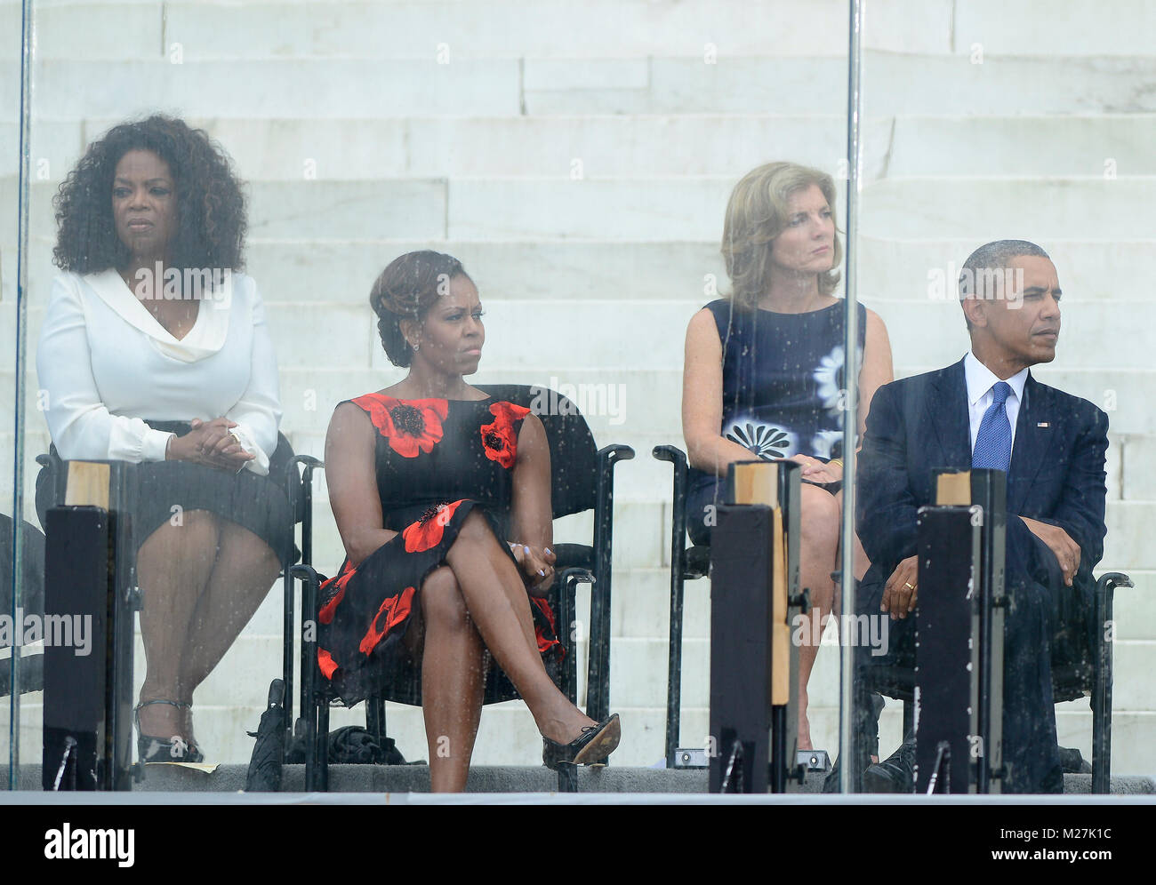 From left to right: Oprah Winfrey, first lady Michelle Obama ...