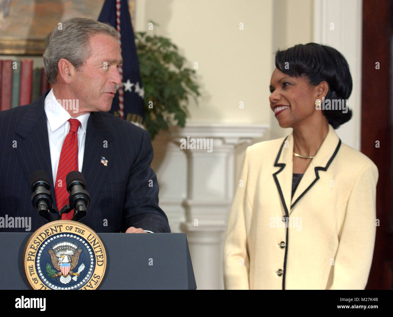 United States President George W. Bush names Dr. Condoleezza Rice to be ...