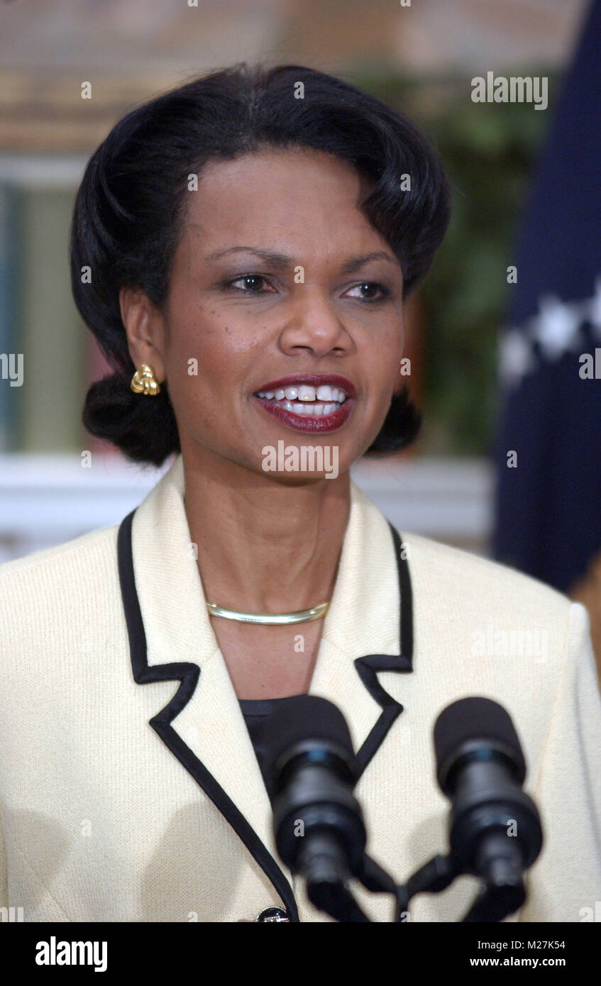 Dr. Condoleezza Rice makes remarks after United States President George ...