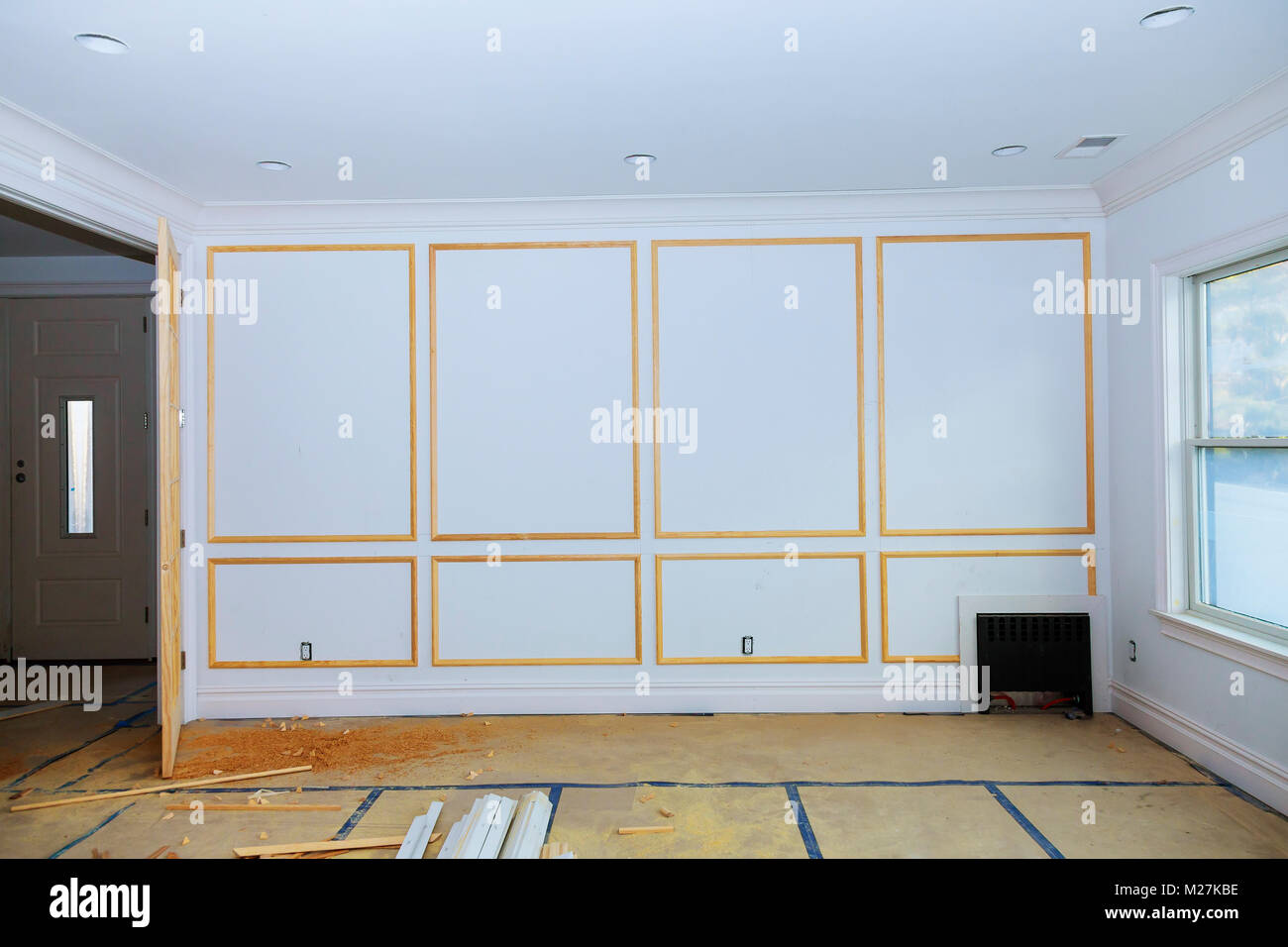 Interior construction of housing room under construction Building ...