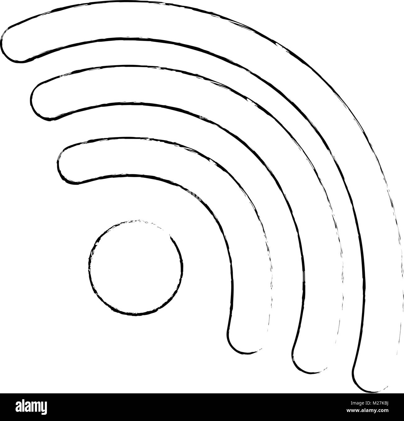 wifi waves signal icon Stock Vector Image & Art - Alamy