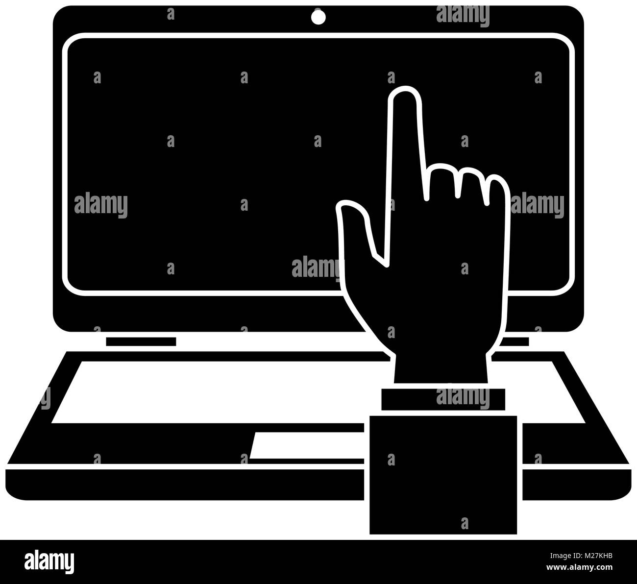 Computer screen point of view Black and White Stock Photos & Images - Alamy