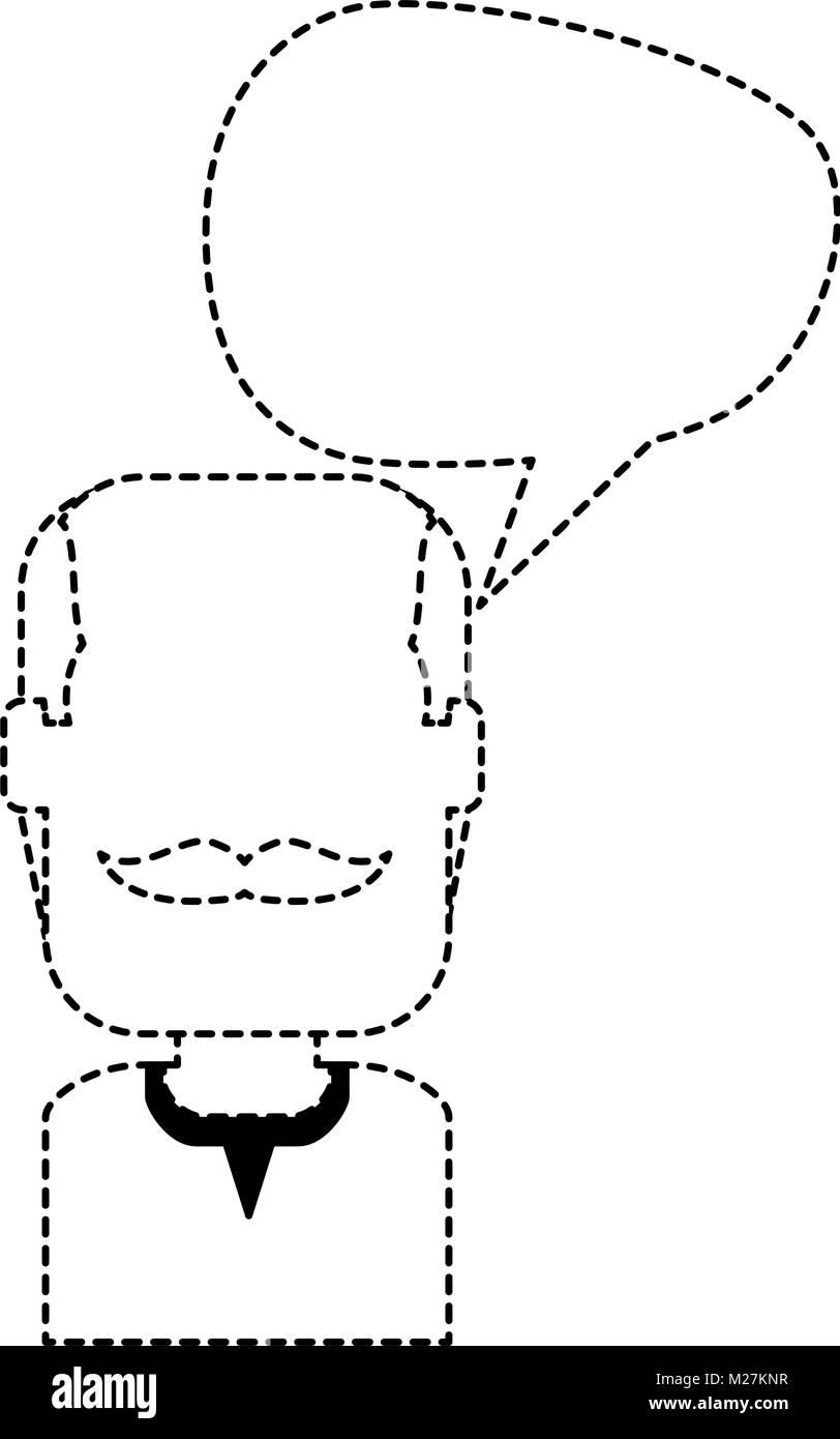 old man with speech bubble avatar character vector illustration design ...