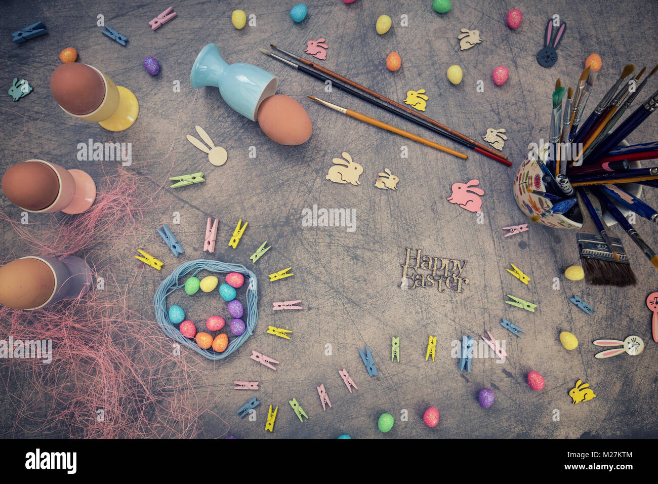 Creative Fun with Easter Eggs Stock Photo - Alamy