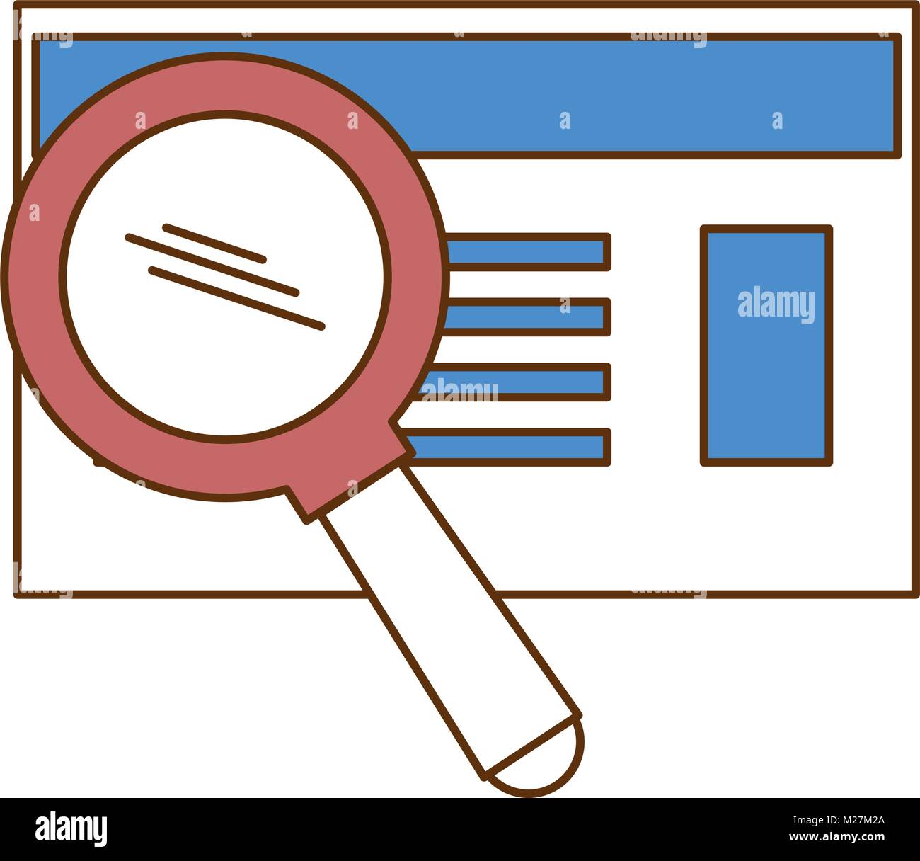 identification document with magnifying glass Stock Vector Image & Art ...