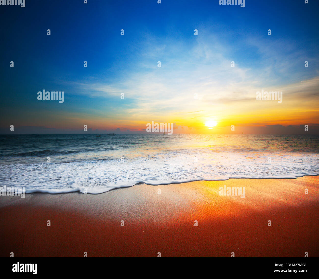 sunset and sea Stock Photo - Alamy