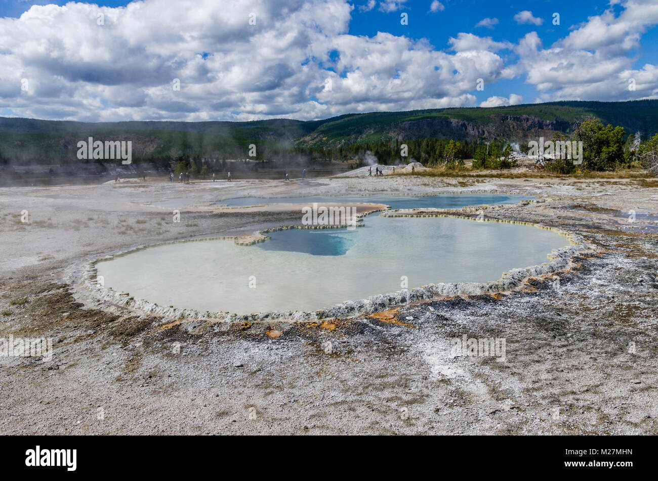 Doublet Pool in the Upper Geyser Basin. Yellowstone National Park ...
