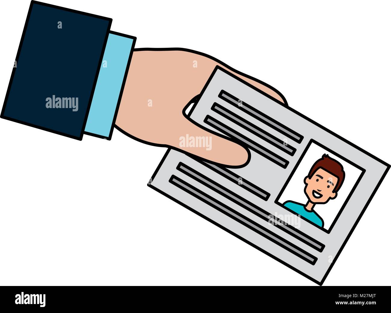 hand with id document card icon Stock Vector Image & Art - Alamy