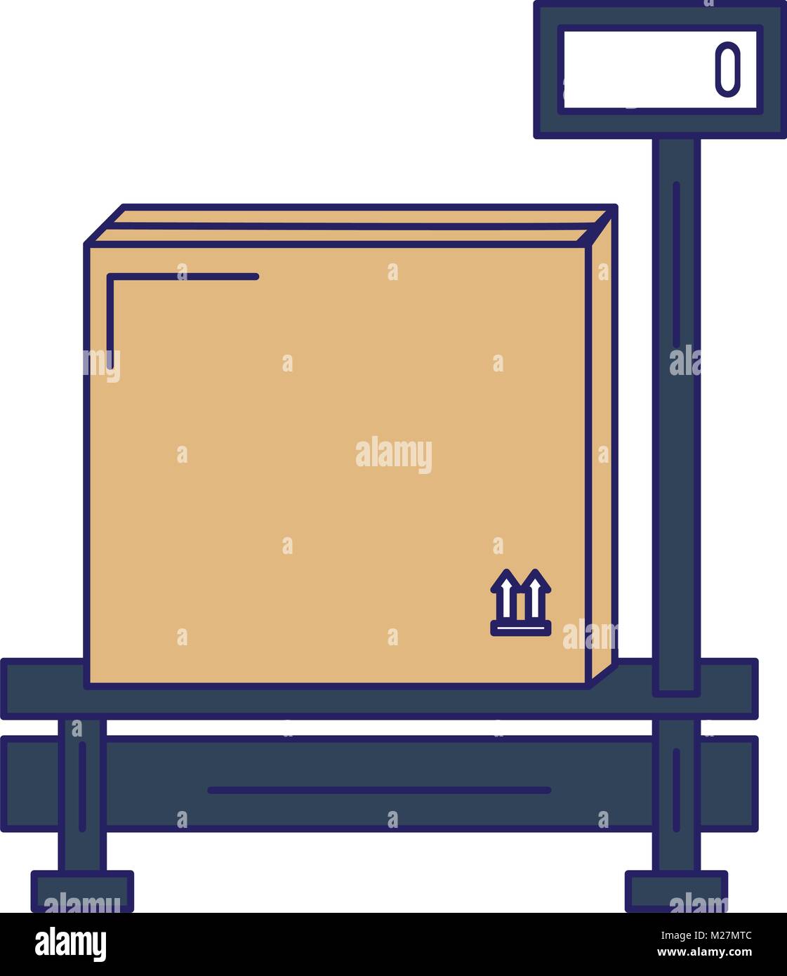 delivery service scale with box Stock Vector Image & Art - Alamy