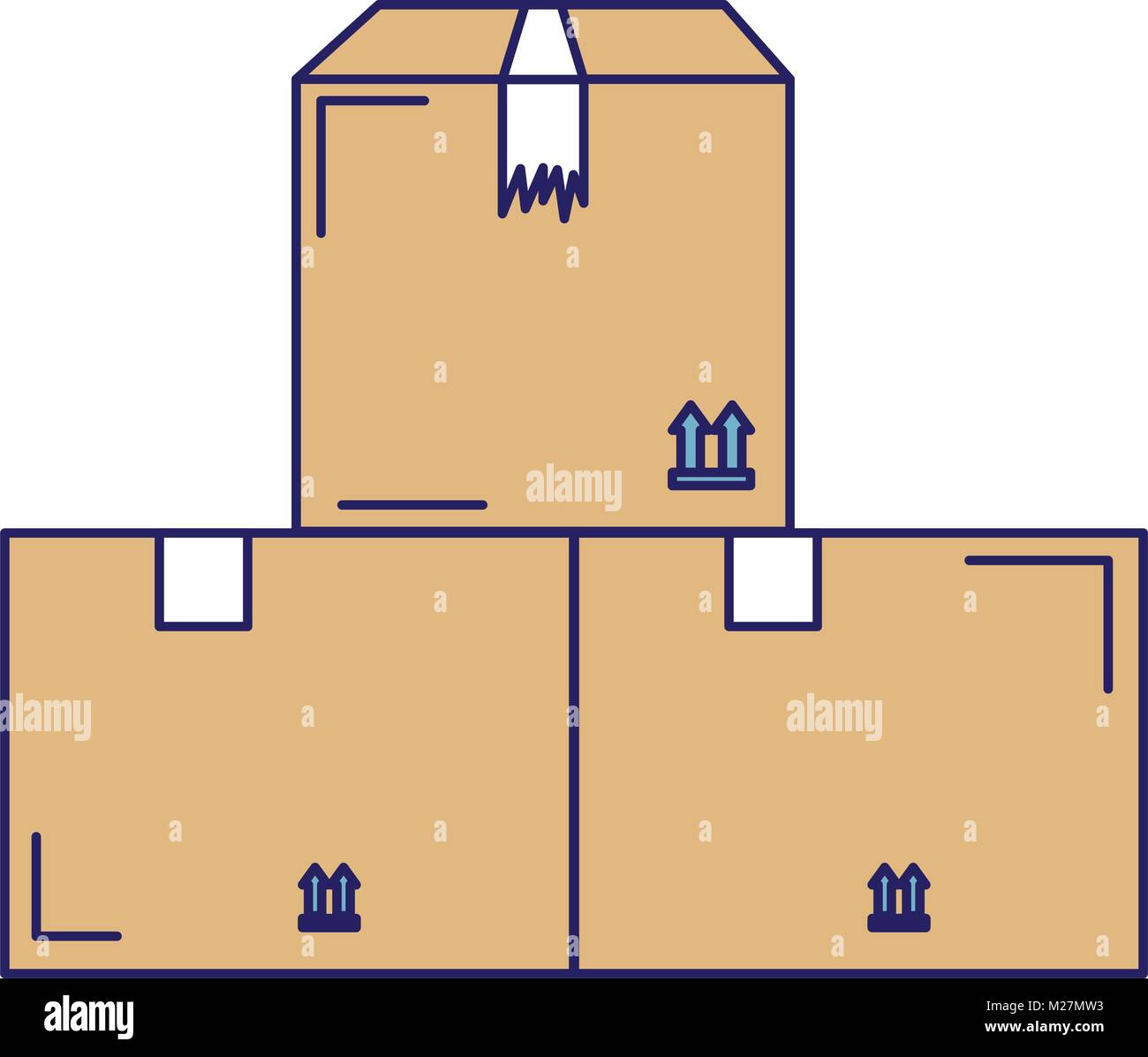 delivery carton boxes icon Stock Vector Image & Art - Alamy