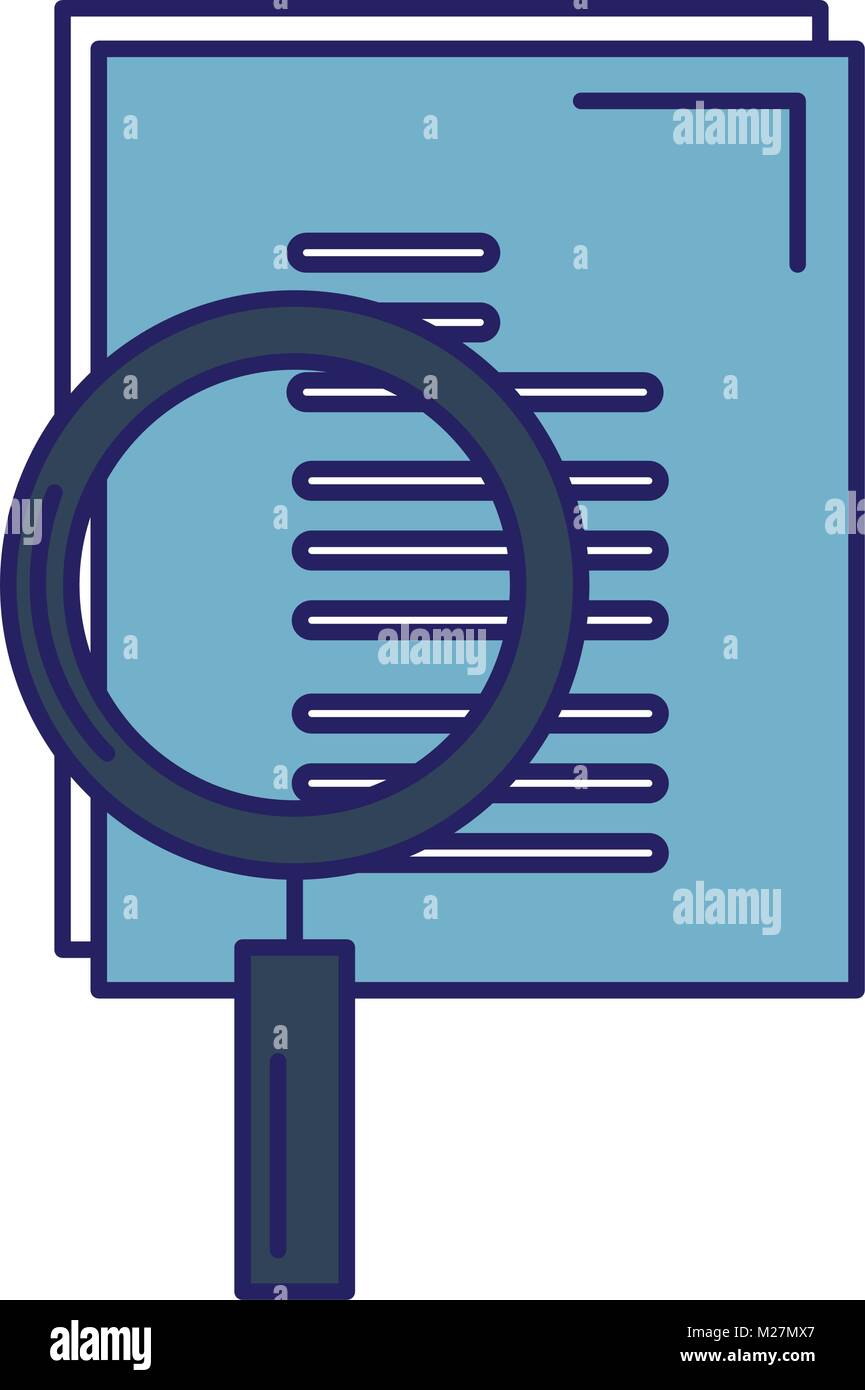 paper document with magnifying glass Stock Vector Image & Art - Alamy