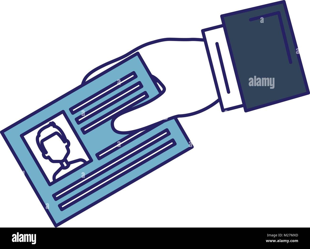 hand with id document card icon Stock Vector Image & Art - Alamy