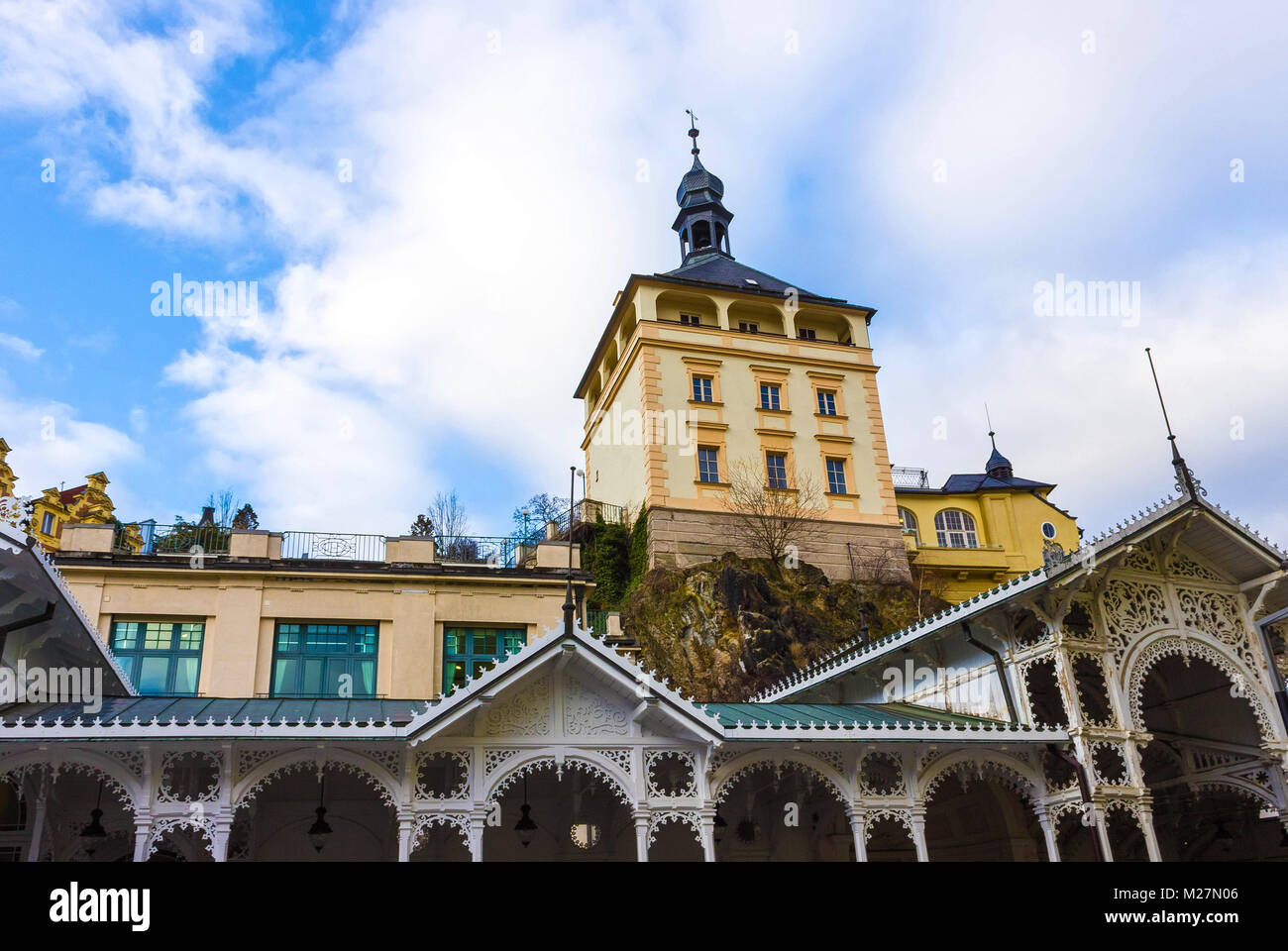 Hot springs colonnade in Karlovy Vary Stock Photo - Alamy