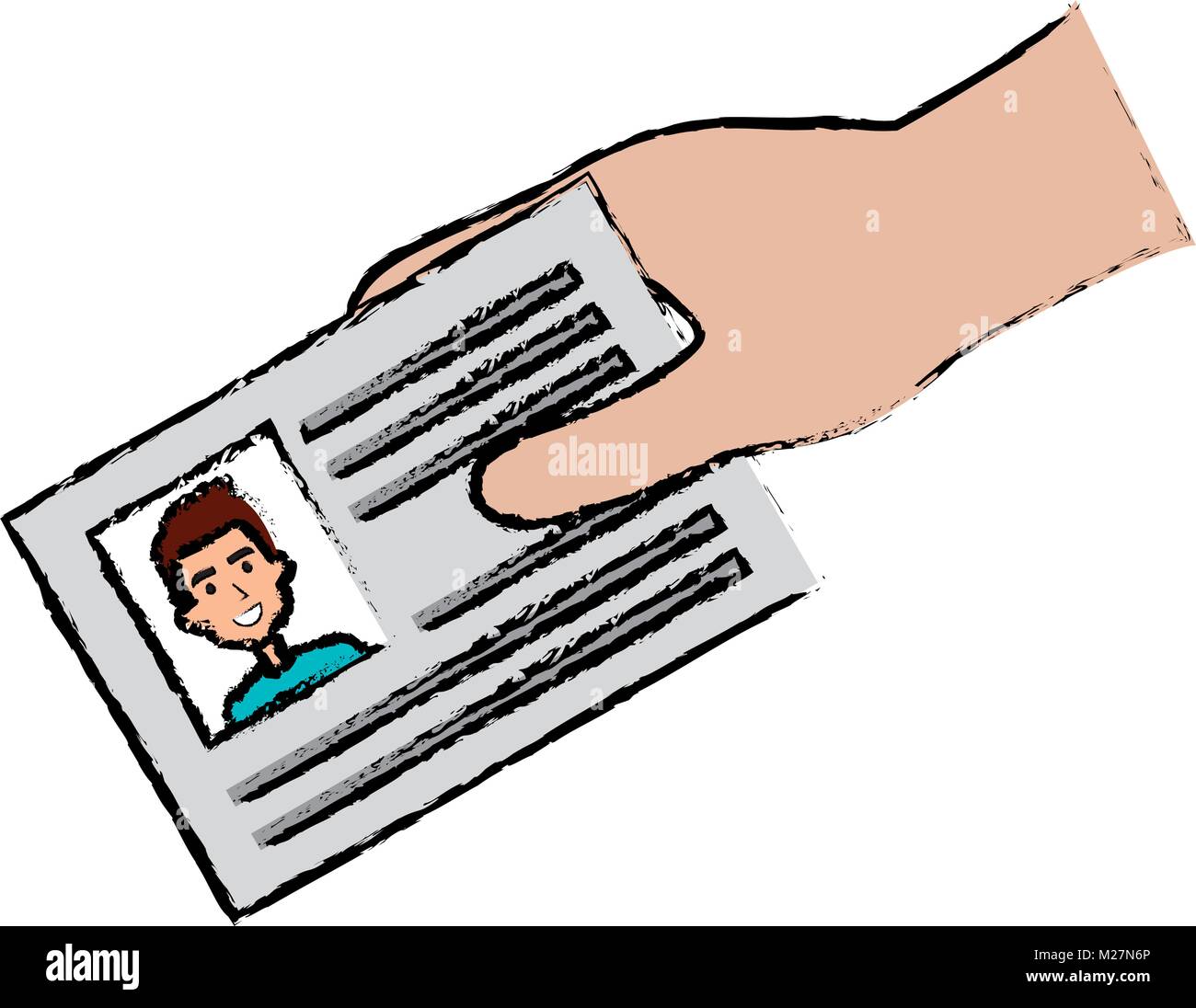 hand with id document card icon Stock Vector Image & Art - Alamy