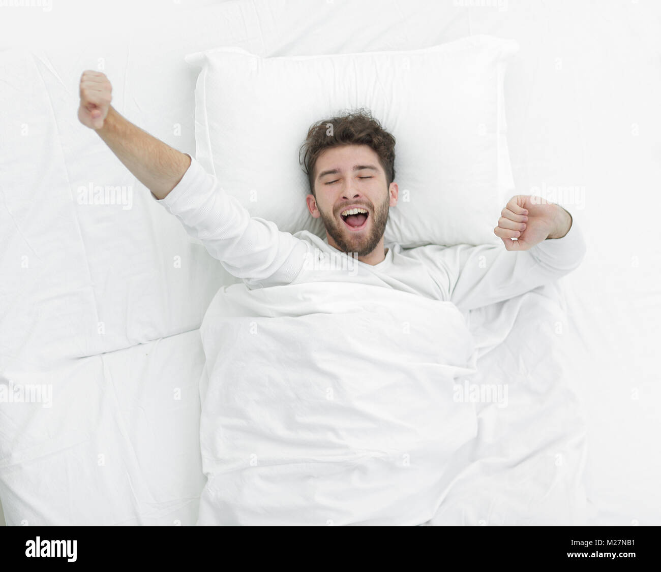 background image waking up beautiful men Stock Photo - Alamy