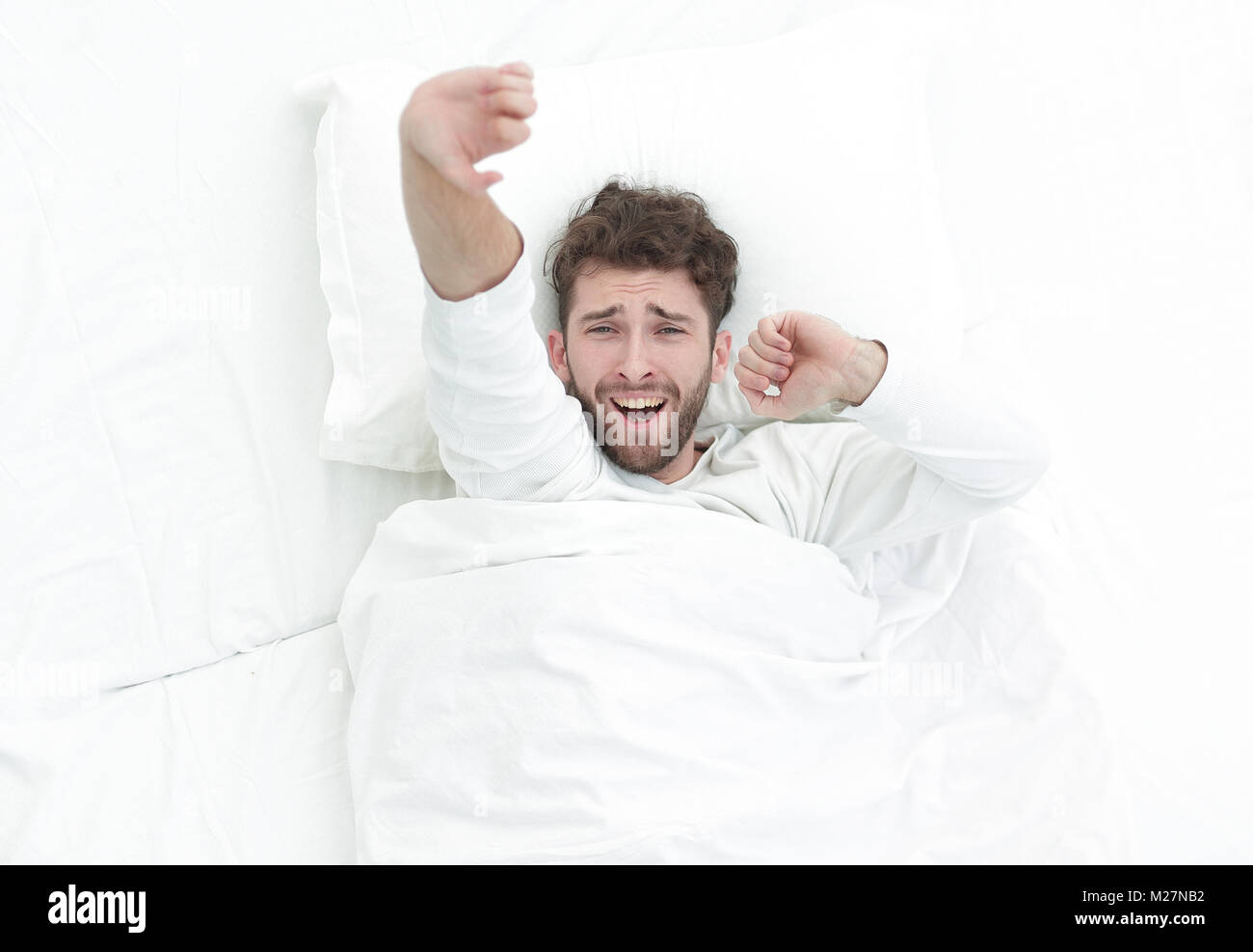 background image waking up beautiful men Stock Photo - Alamy