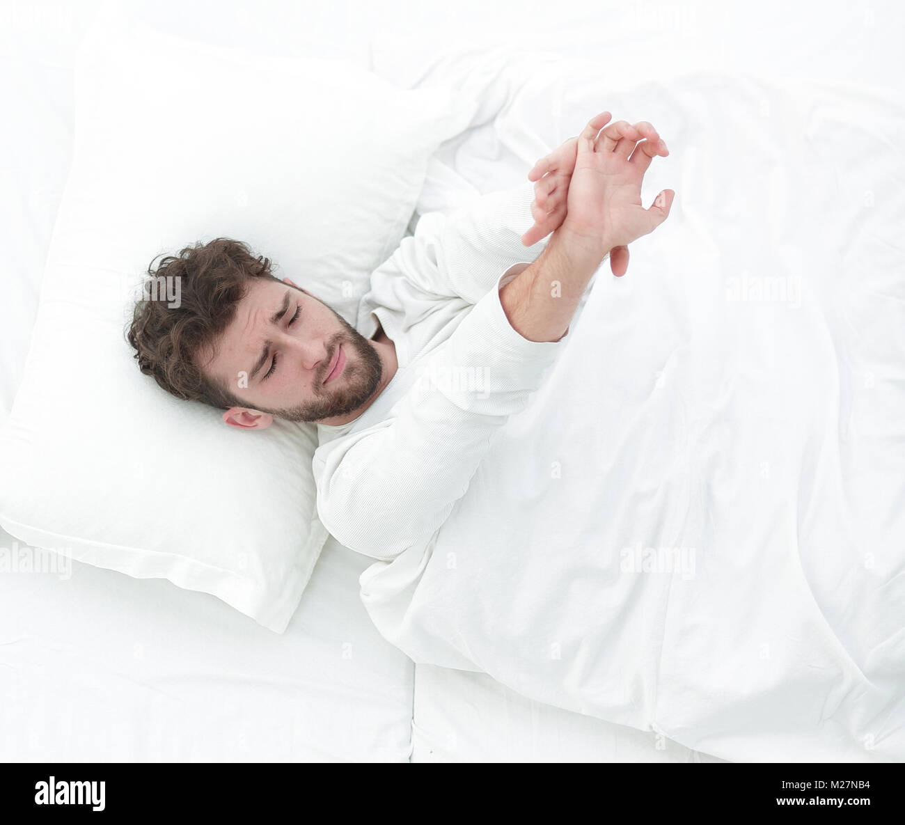 background image waking up beautiful men Stock Photo - Alamy